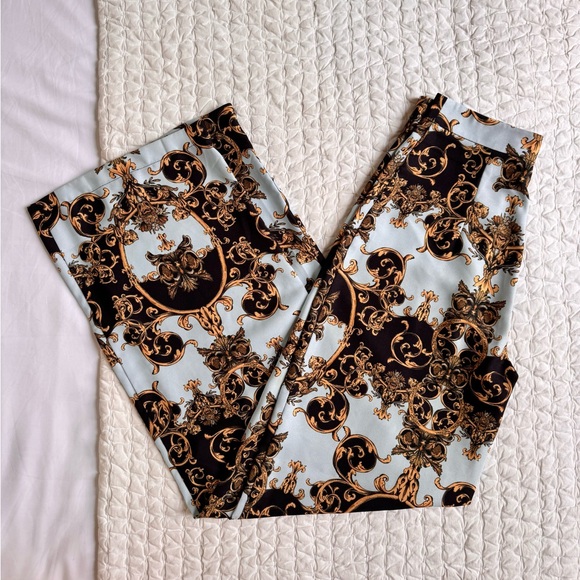 ASOS | Pants & Jumpsuits | Versace Style Baroque Print Wideleg Pants In ...